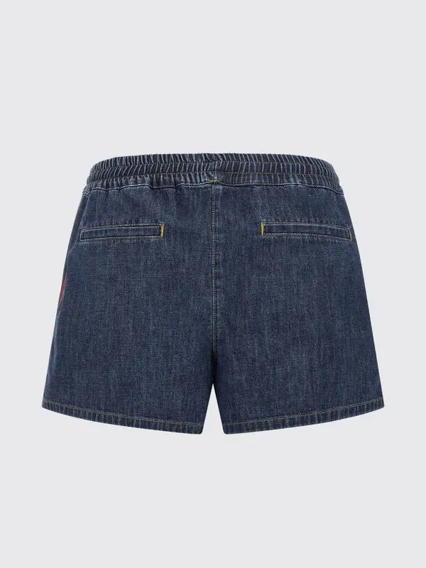 Valentino Garavani Cotton Denim Shorts With Drawstring Waist
