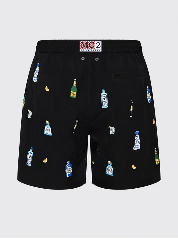 MC2 SAINT BARTH Polyester Swim Shorts With Elasticated Drawstring Waist