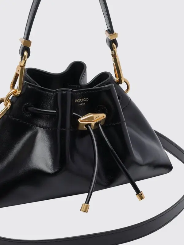 JIMMY CHOO Cinch Bucket Bag In Smooth Calf Leather