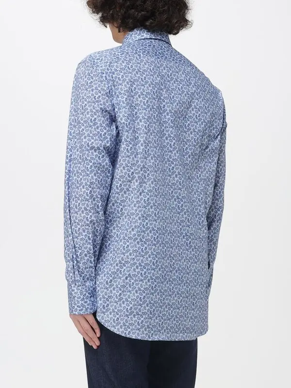 Etro Cotton Shirt With Paisley Print - Blue