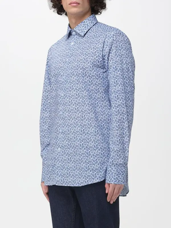 Etro Cotton Shirt With Paisley Print - Blue
