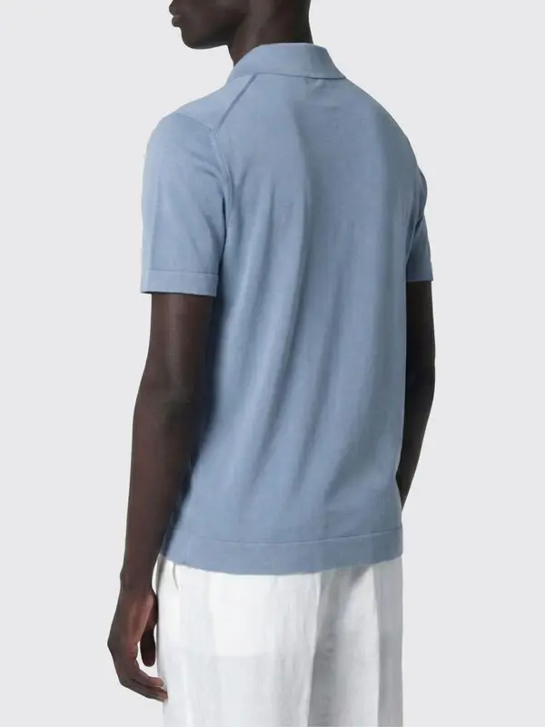 DRUMOHR Cotton Polo Shirt - Gnawed Blue