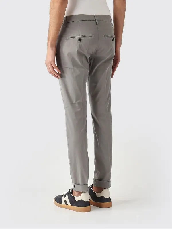 DONDUP Slim Fit Trousers In Stretch Cotton - Grey