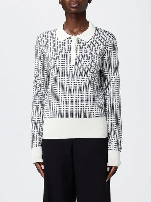 Marni Checked Virgin Wool And Silk Polo Shirt