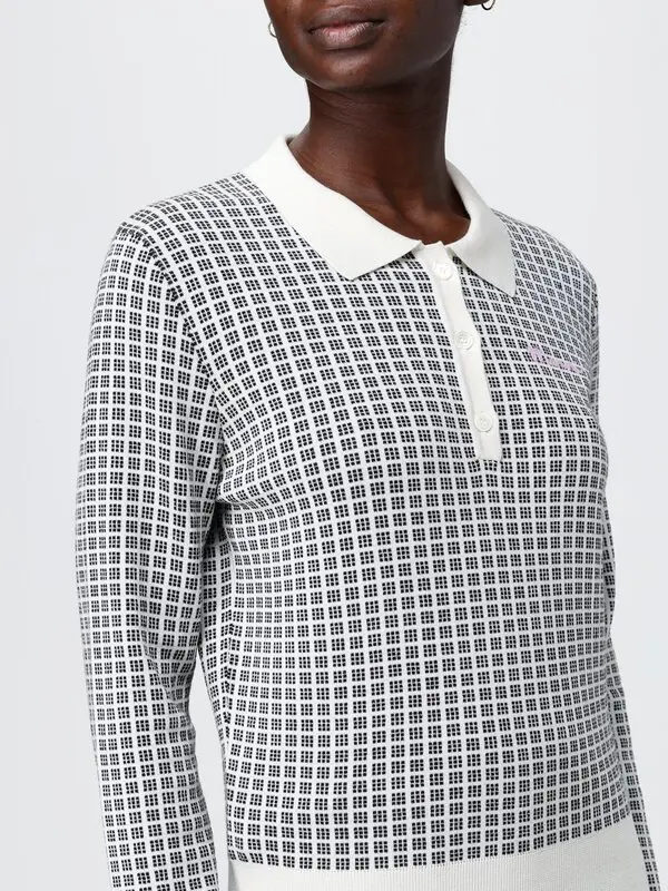 Marni Checked Virgin Wool And Silk Polo Shirt