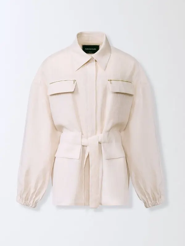 Fabiana Filippi Linen Shirt Jacket