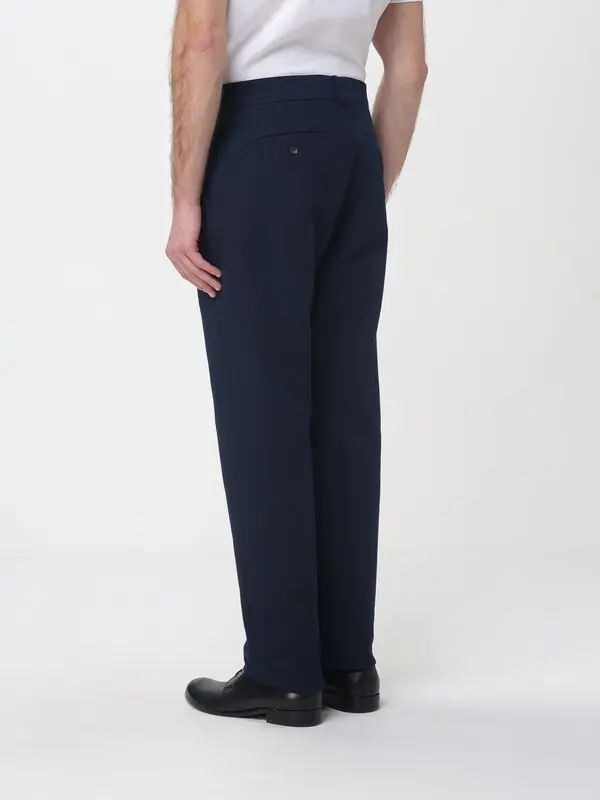 FERRAGAMO Cotton And Cashmere Tailored Trousers - Navy
