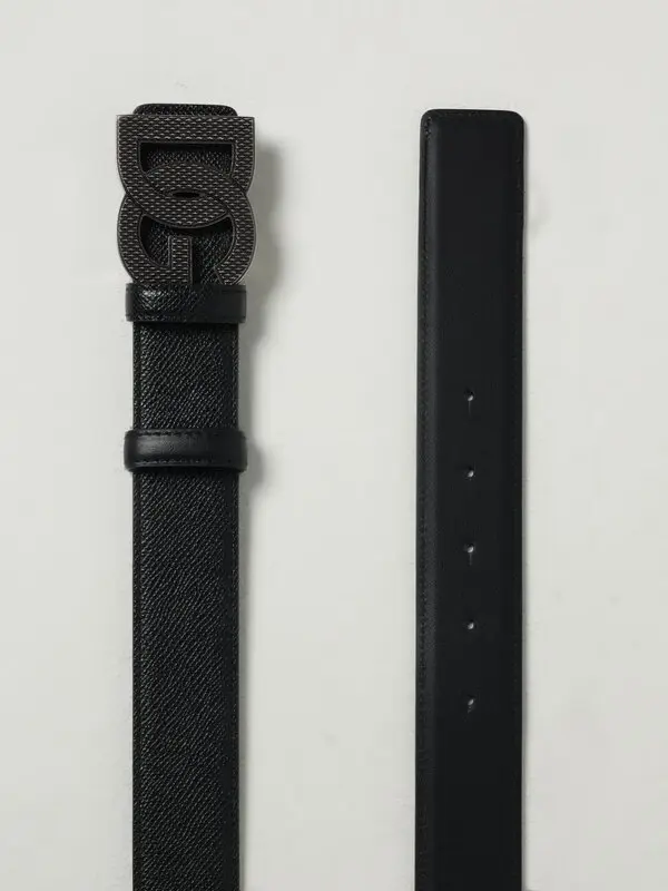 Dolce & Gabbana Dg Monogram Buckle Leather Belt