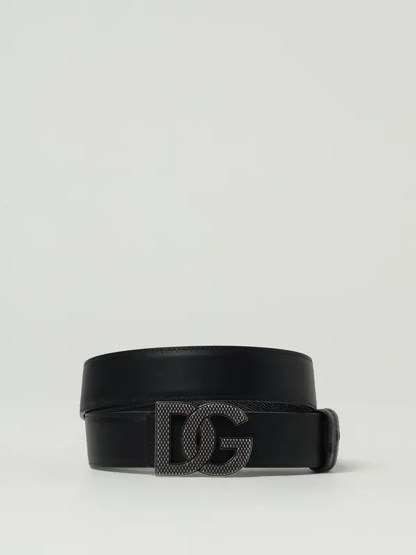 Dolce & Gabbana Dg Monogram Leather Belt