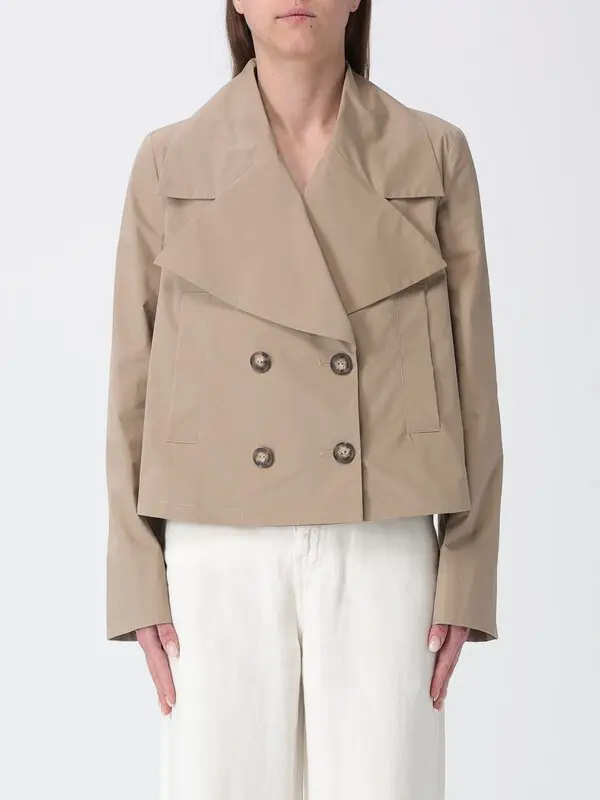 Emporio Armani Double Breasted Cotton Trench Coat