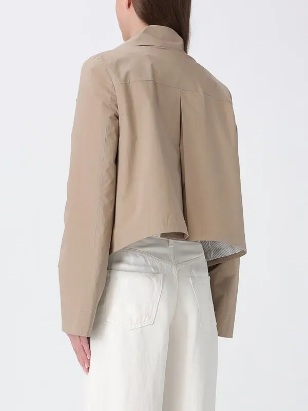 Emporio Armani Double Breasted Cotton Trench Coat