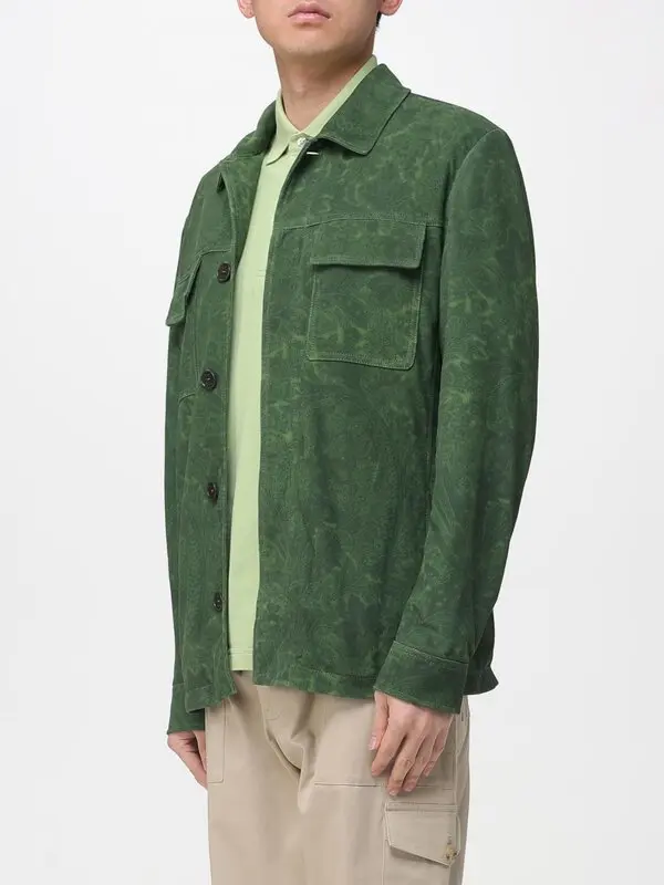 Etro Paisley Leather Shirt Jacket