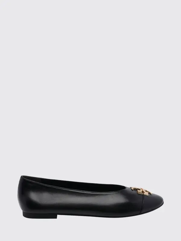 Tory Burch Charlie Ballet Flats In Smooth Leather With Double T Logo