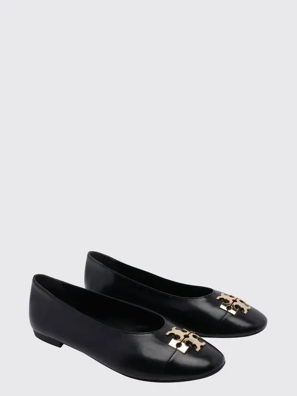 Tory Burch Charlie Ballet Flats In Smooth Leather With Double T Logo