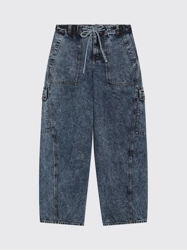 Alaïa Wide-leg Denim Jeans With Drawstring