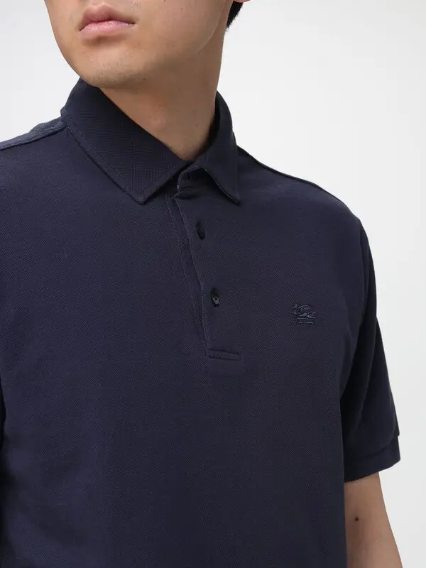 Etro Cotton Polo Shirt With Pegaso Logo