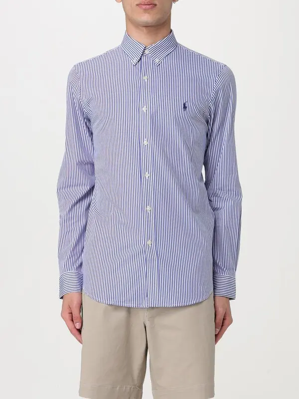 Polo Ralph Lauren Stretch Cotton Casual Shirt - Blue