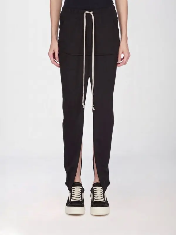 Rick Owens Long Skirt In Cotton With Drawstring