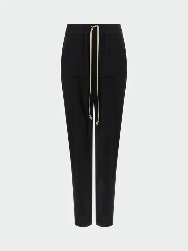 Rick Owens Long Skirt In Cotton With Drawstring