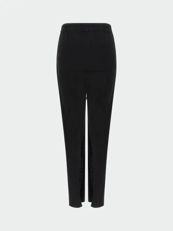 Rick Owens Long Skirt In Cotton With Drawstring
