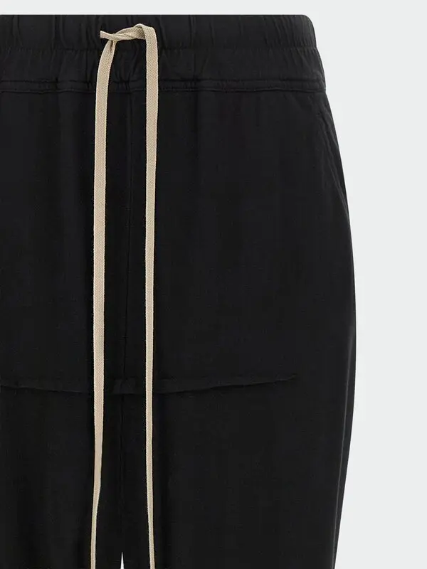 Rick Owens Long Skirt In Cotton With Drawstring