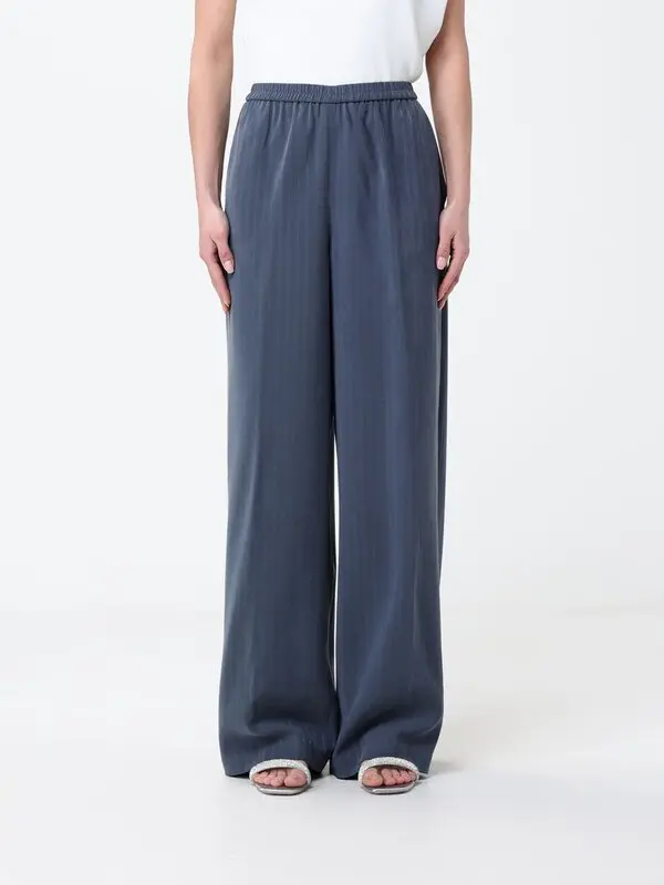 Emporio Armani Pinstriped Jersey Palazzo Trousers