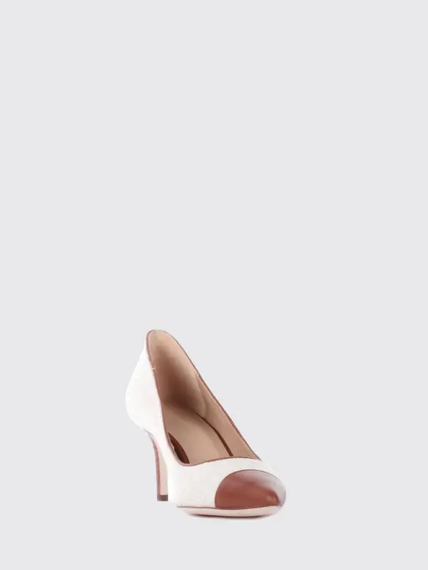 Ralph Lauren Canvas And Leather Pumps