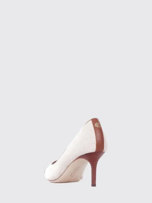Ralph Lauren Canvas And Leather Pumps