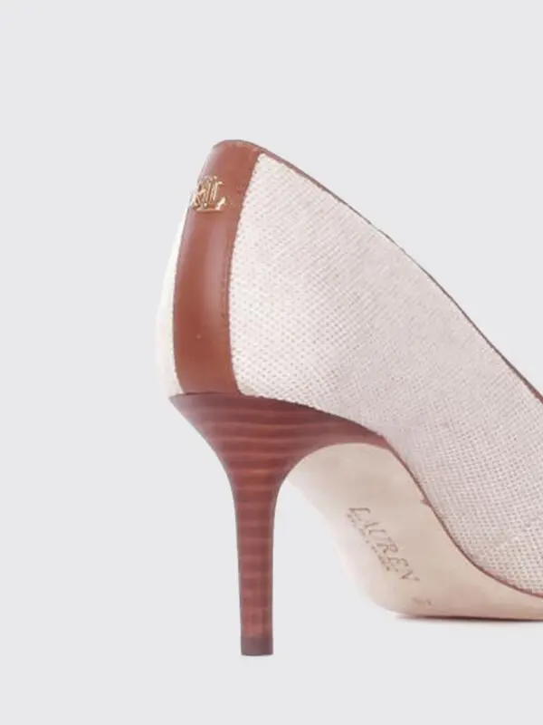 Ralph Lauren Canvas And Leather Pumps