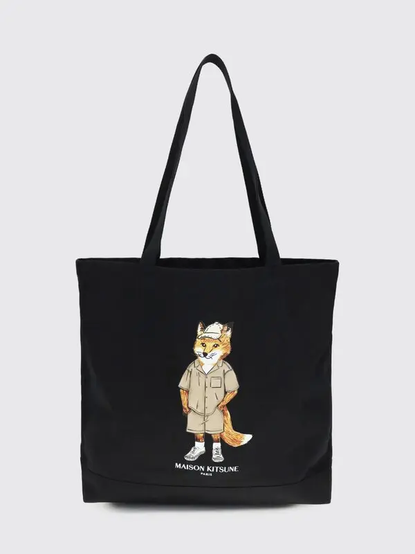 Maison Kitsuné Printed Cotton Tote Bag