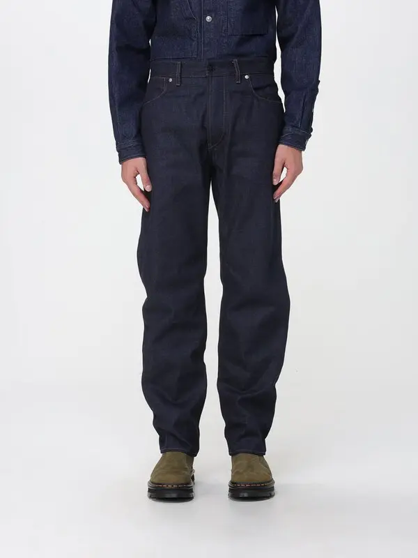 Stone Island Regular Fit Cotton Denim Jeans With Rear Compass Logo - Blue