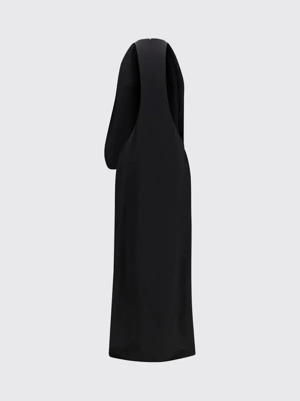 Sportmax Dolmen Long Satin Dress - Black