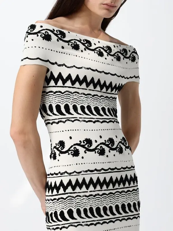 Alberta Ferretti Knit Midi Dress
