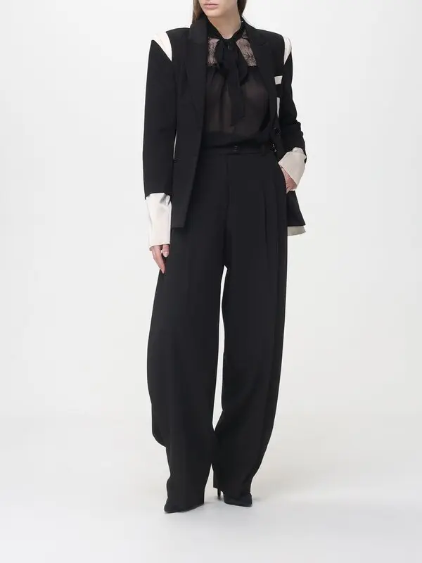Patrizia Pepe Crepe Wide Leg Trousers