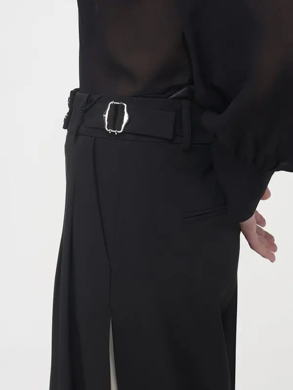 Patrizia Pepe Crepe Wide Leg Trousers
