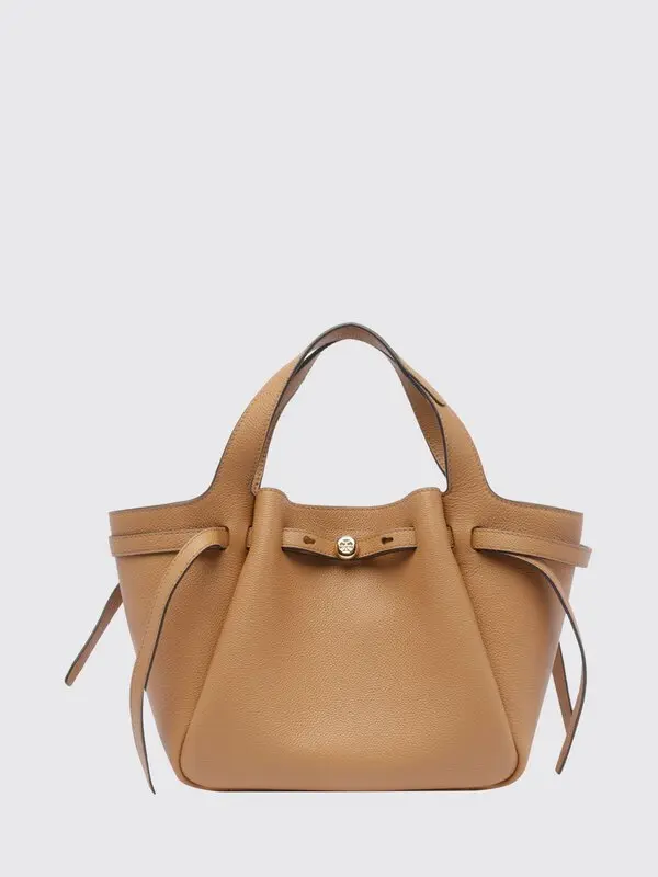 Tory Burch Romy Calf Leather Handbag - Beige