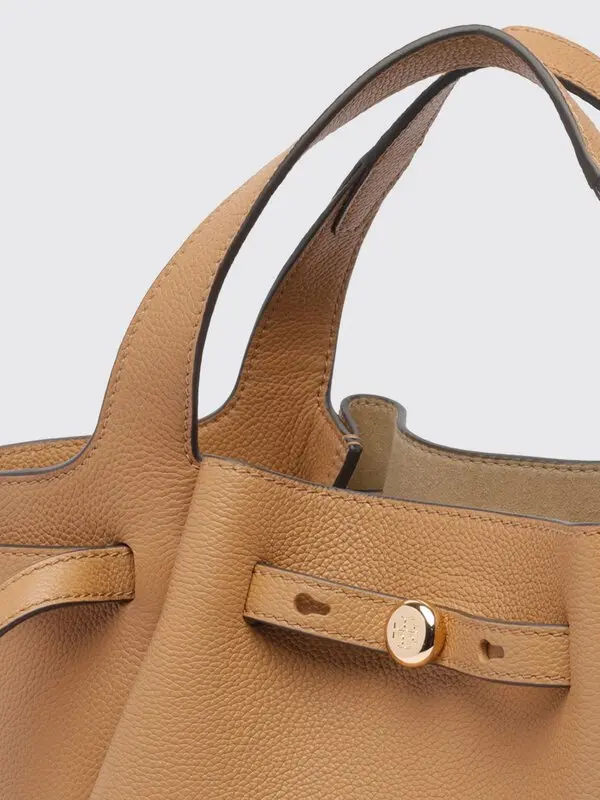 Tory Burch Romy Calf Leather Handbag - Beige