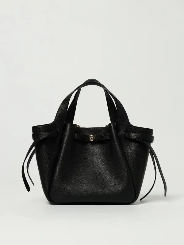 Tory Burch Romy Calf Leather Handbag - Black