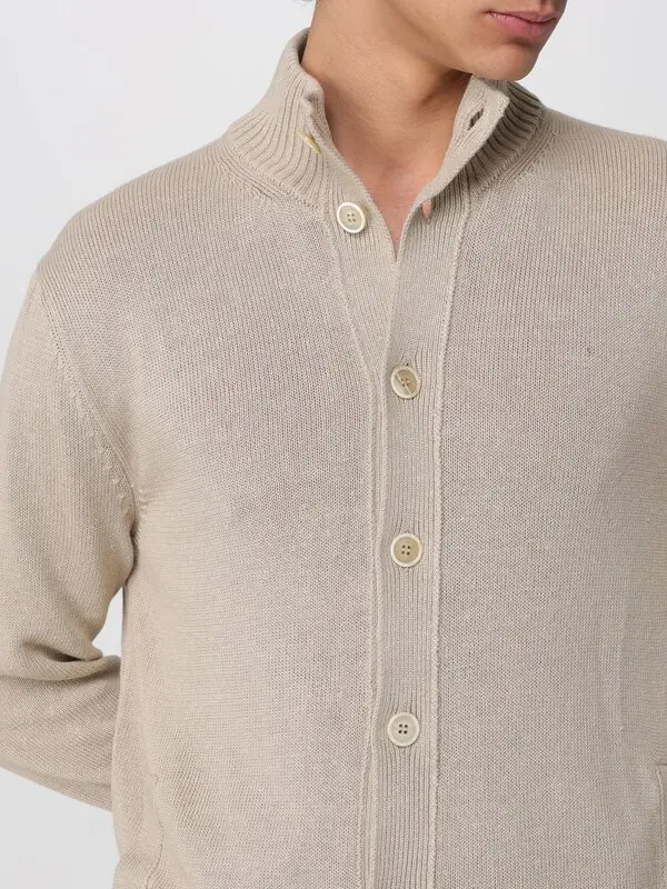 ZANONE Cotton And Linen Button Cardigan