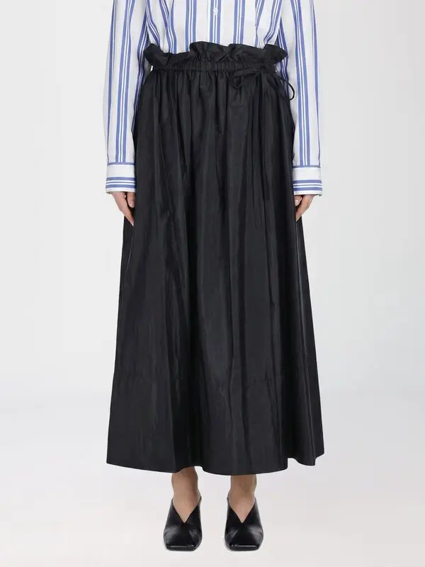 JIL SANDER Silk Blend Midi Skirt