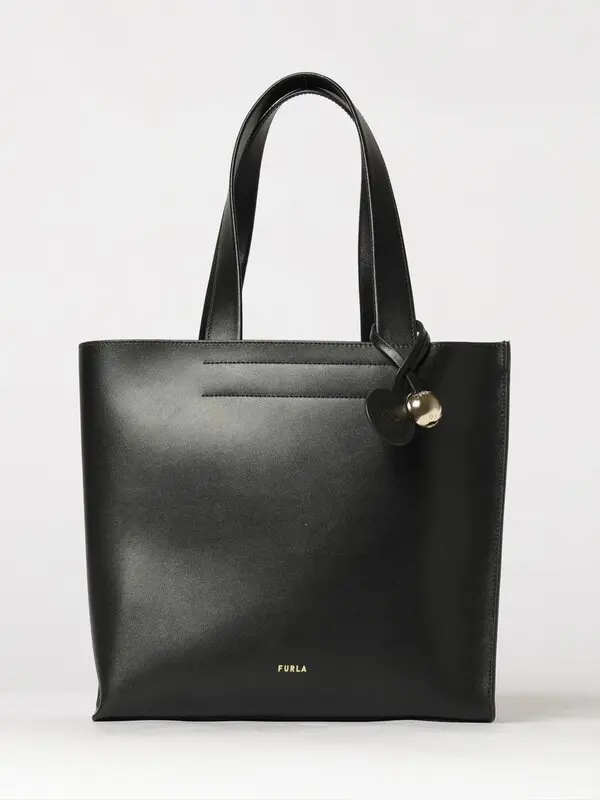 Furla Divide Leather Bag - Black