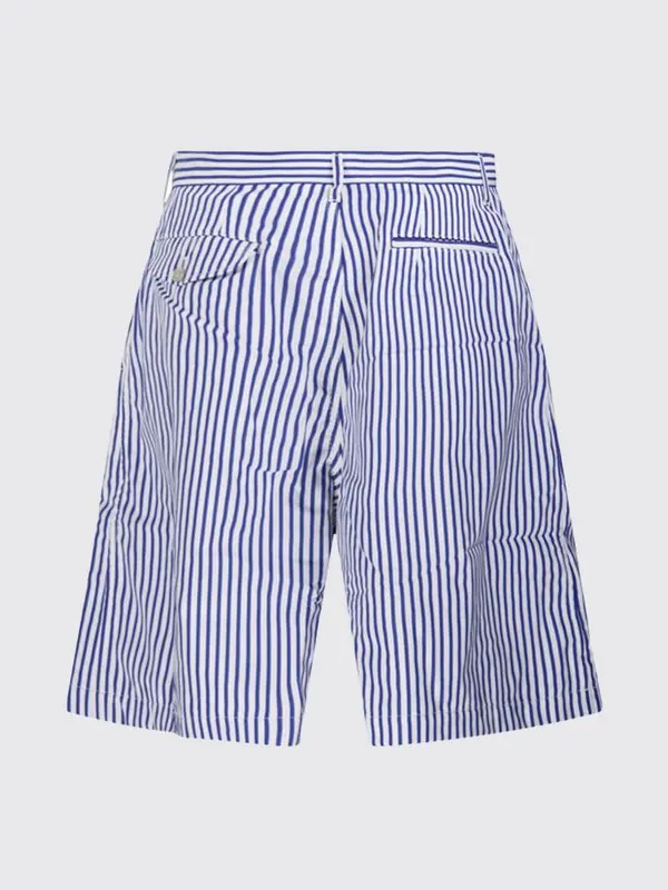 Comme Des Garçons Striped Cotton Chino Shorts