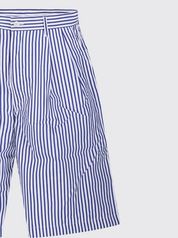 Comme Des Garçons Striped Cotton Chino Shorts