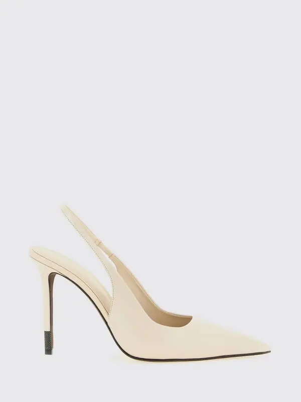 Brunello Cucinelli Leather Slingback Pumps