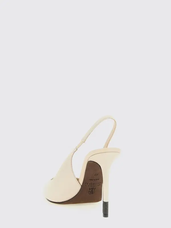 Brunello Cucinelli Leather Slingback Pumps