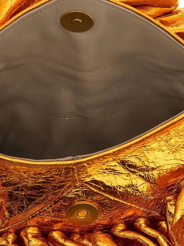 Dries Van Noten Draped Leather Clutch