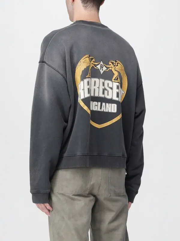 REPRESENT Cotton Crewneck Sweatshirt With Logo - Grey