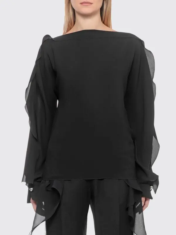 LANVIN Silk Blouse With Ruffles