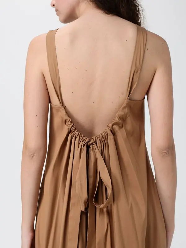 Max Mara Cotton Blend Midi Dress - Camel