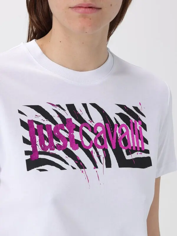 Just Cavalli T-shirt With Zebra Print Logo